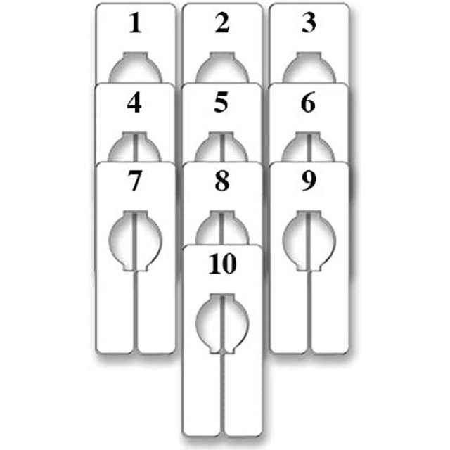 Fitting Room Number Tags 30 count Numbers 1-10 - Walmart.com