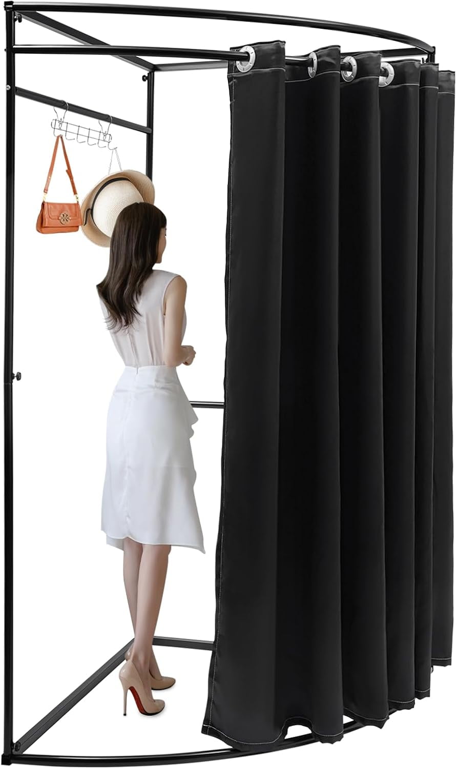 Fitting Room Portable Clothing Store Fitting Room Fan-Shaped Dressing ...