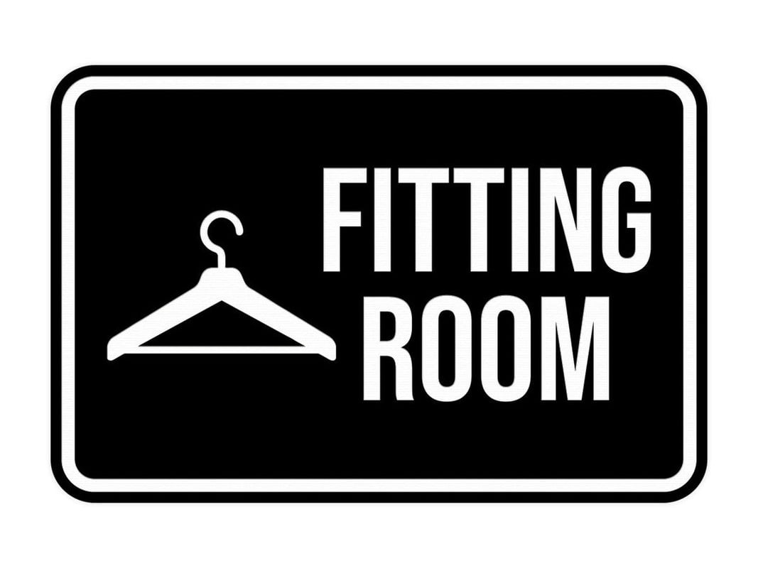 Fitting Room Sign 12X8 Inches Metal Aluminum Signs, Weather Resistant ...