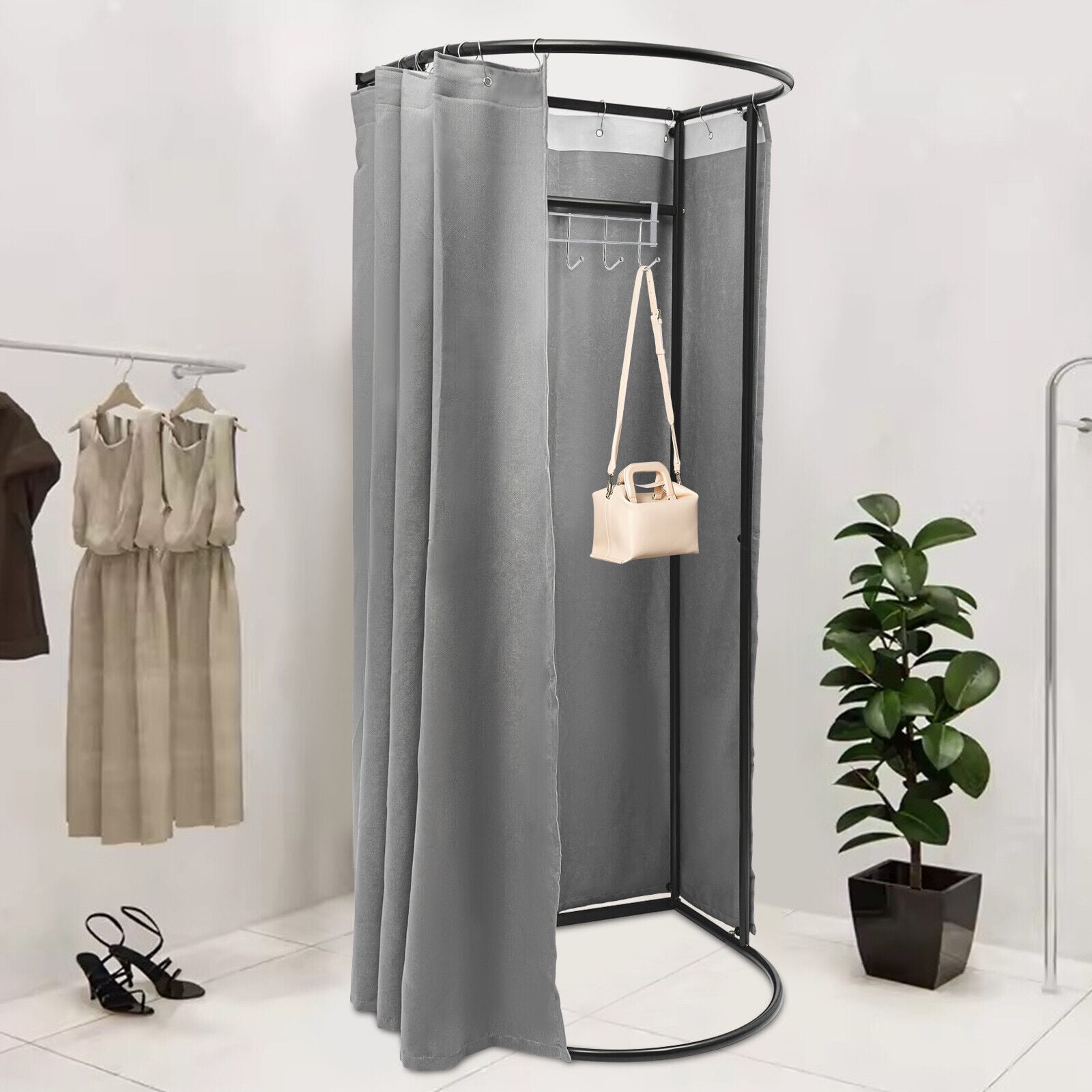 Fitting Room with Shading Curtain, Modern Grey Fitting Room,Modern ...
