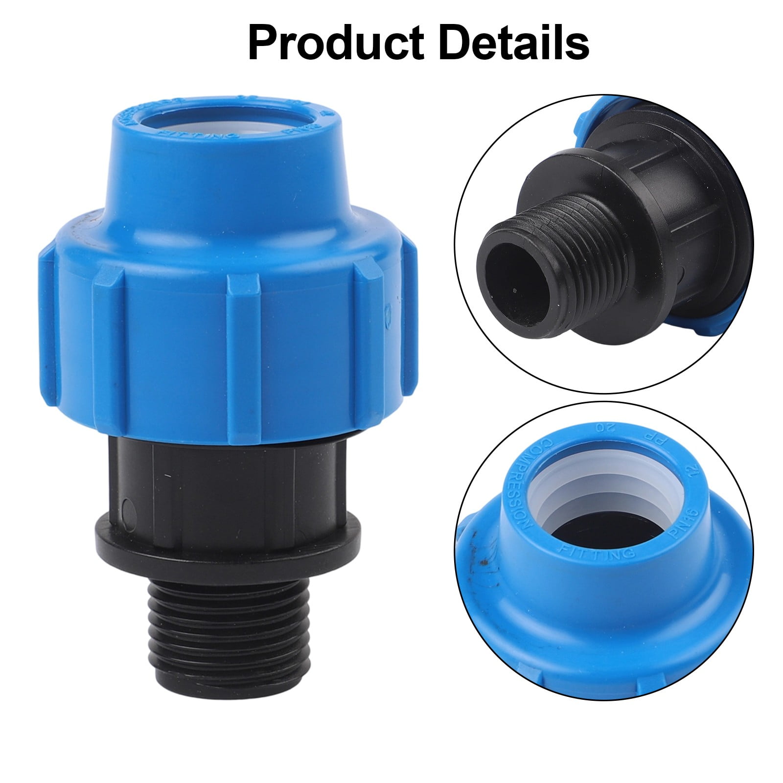 Fitting Screw Joint Water Pipe Fittings Pp Pipe Drinking Blue Connector ...