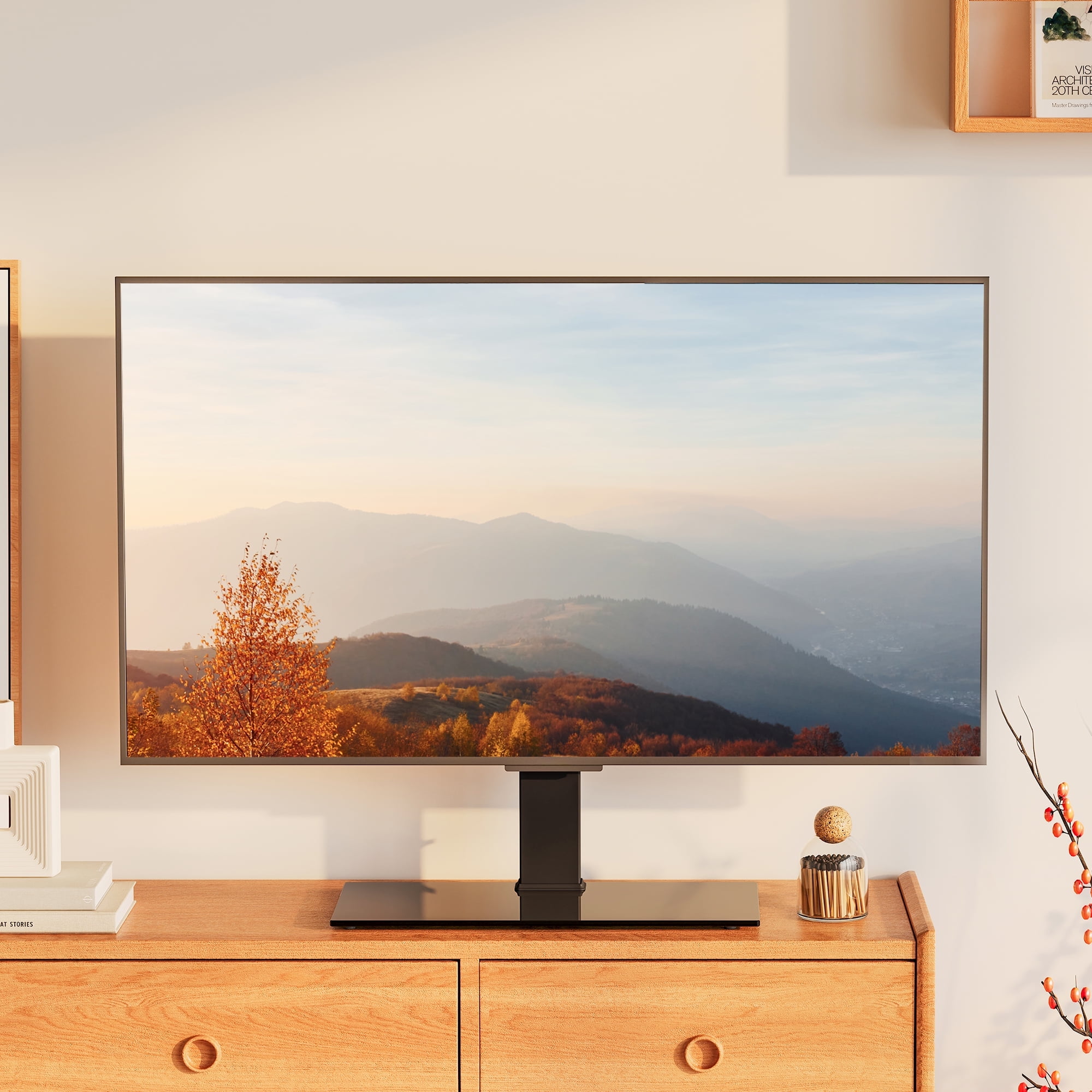 Fitueyes Universal Table Top TV Stand for 40-70 Inch Flat or Curved TVs ...