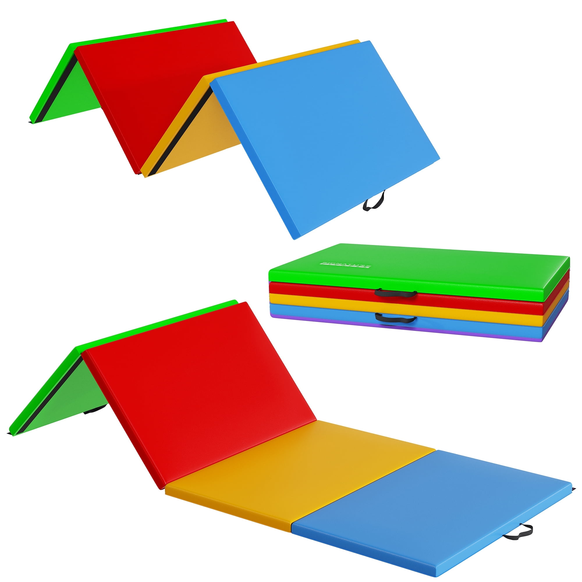 BalanceFrom Folding Exercise Mat, 10ft x 4ft Four Fold Exercise Mat ...