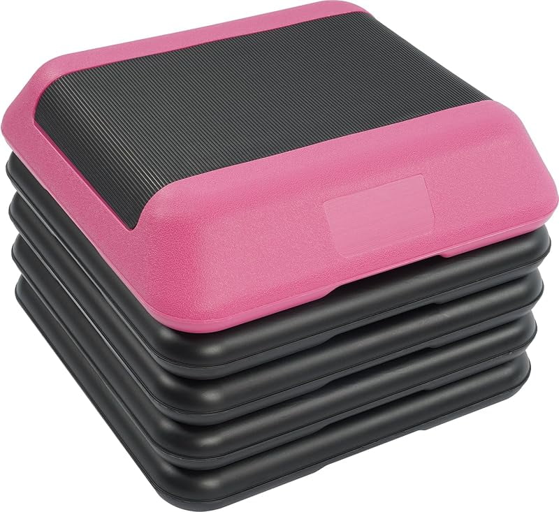 Fitvids Step Aerobic Platform, Exercise Step with 5 levels Adjustable ...