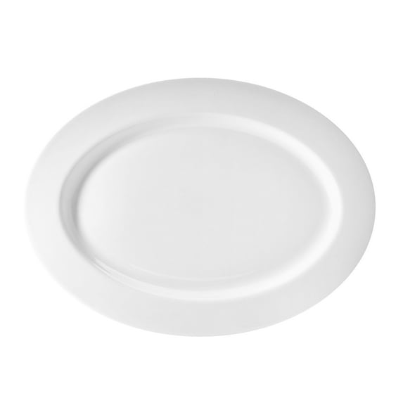 Fitz and Floyd 14.25-inch Nevaeh White Bone China Oval Platter ...