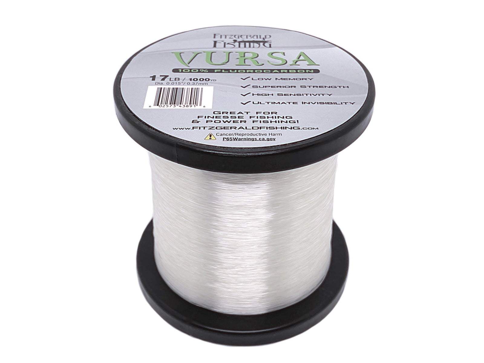Fitzgerald Fishing Vursa Fluorocarbon Line, 6lb, Clear, 200yds ...