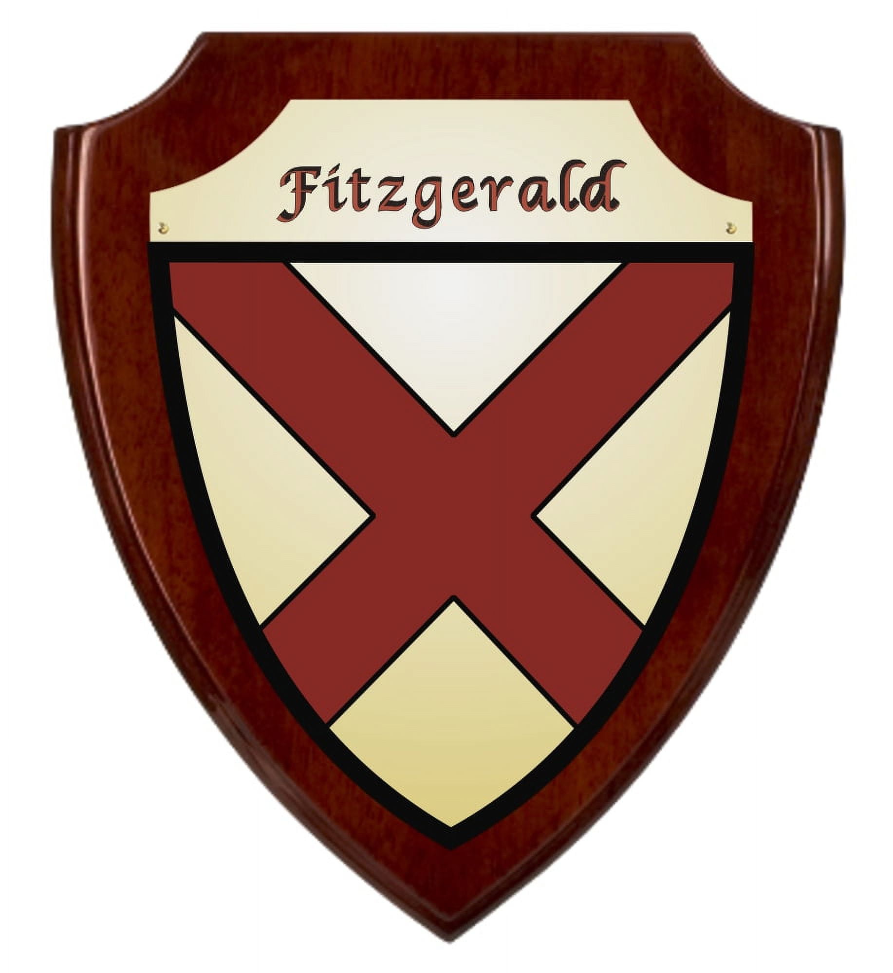 Fitzgerald Irish Coat of Arms Shield Plaque - Rosewood Finish - Walmart.com