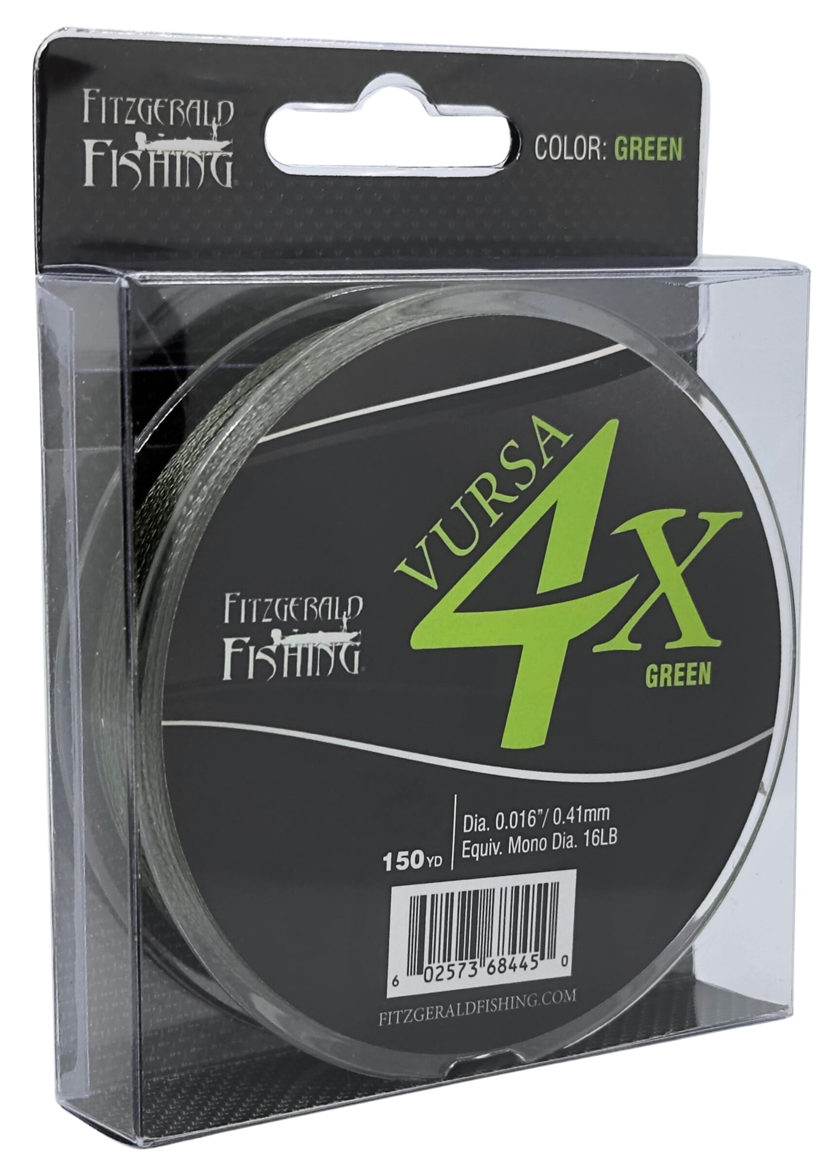 Fitzgerald Vursa 4X Braided Fishing Line 50 Lb 150 Yds Green - Walmart.com