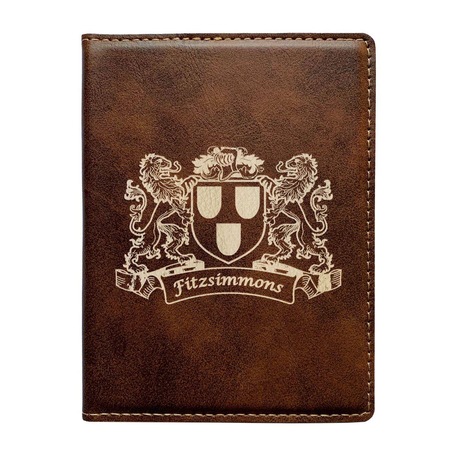 Fitzsimmons Irish Coat of Arms Leather Passport Wallet - Walmart.com