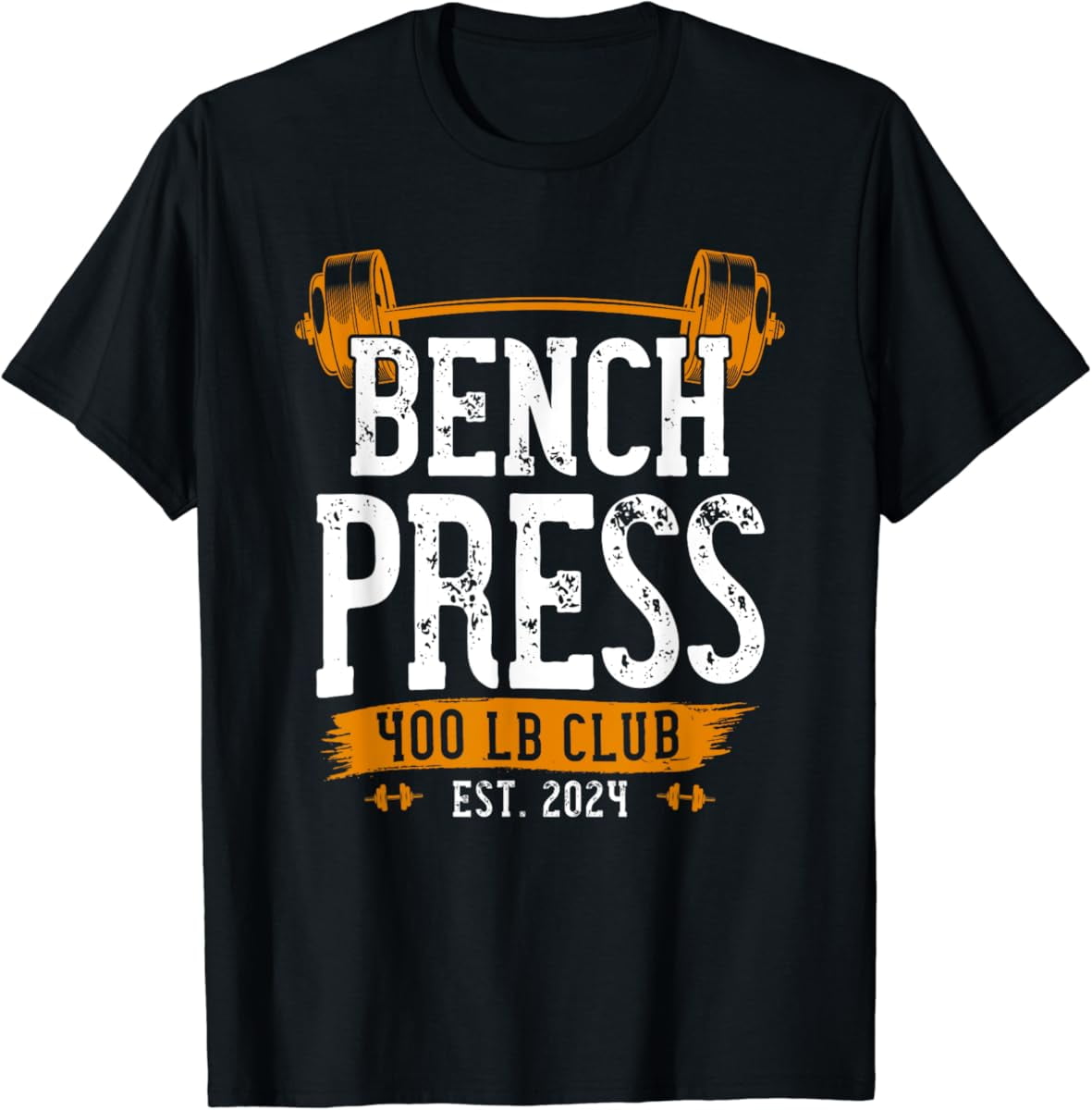Fitzy 400 Pound Bench Press Club Benchpress Gym Workout T-Shirt Full ...