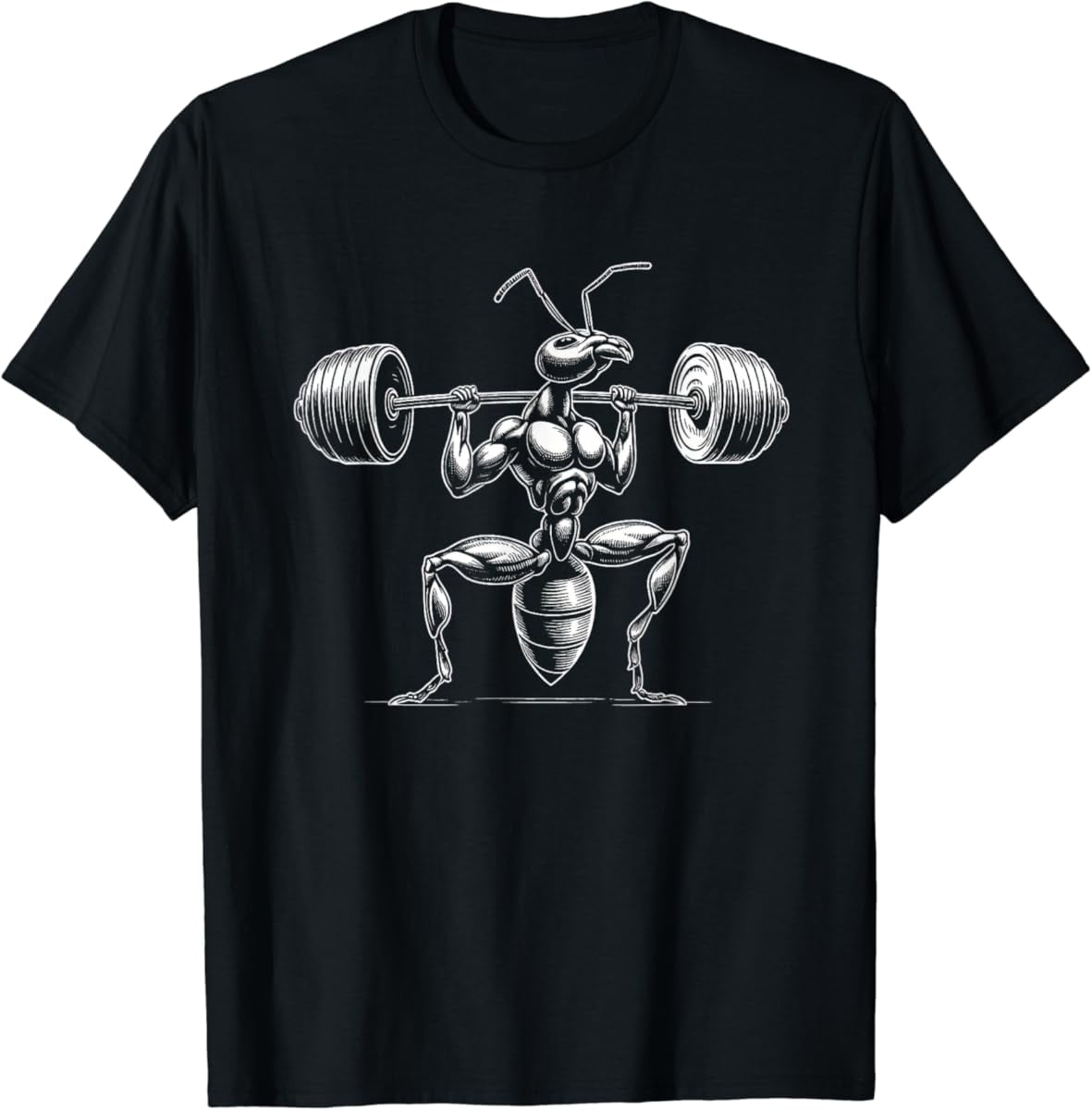 Fitzy Ant Bodybuilder Weightlifting Gym Art Design For Men T-Shirt Full ...