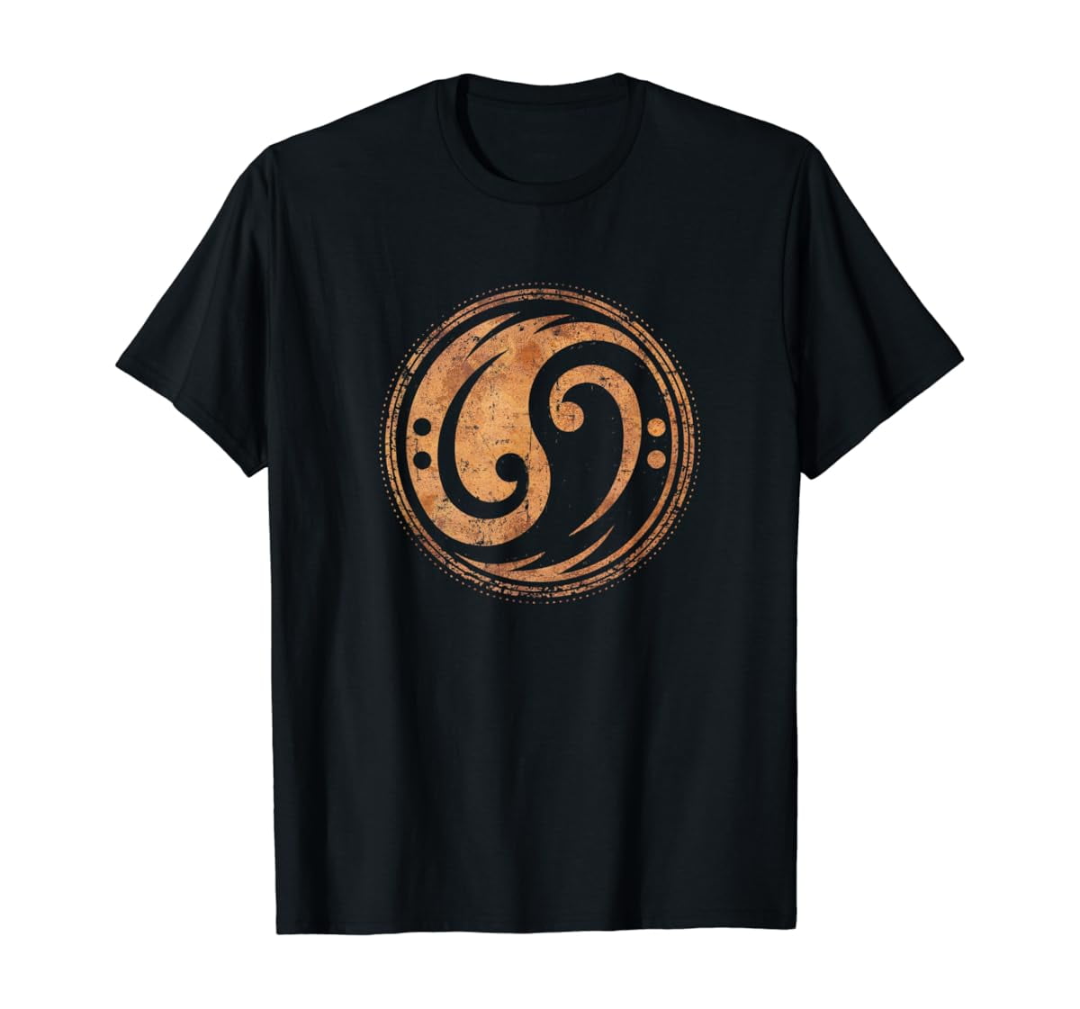 Fitzy Bass Guitar Clef Vintage Yin Yang for Bassist & Bass Player T-Shirt Full Size S-5XL ...