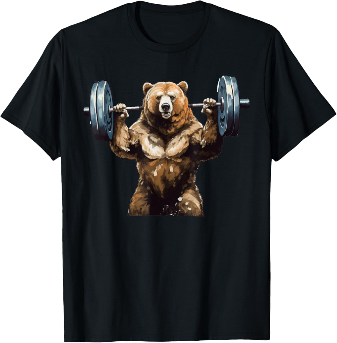 Fitzy Bear Powerlifting Weightlifting Gym Workout T-Shirt Full Size S ...