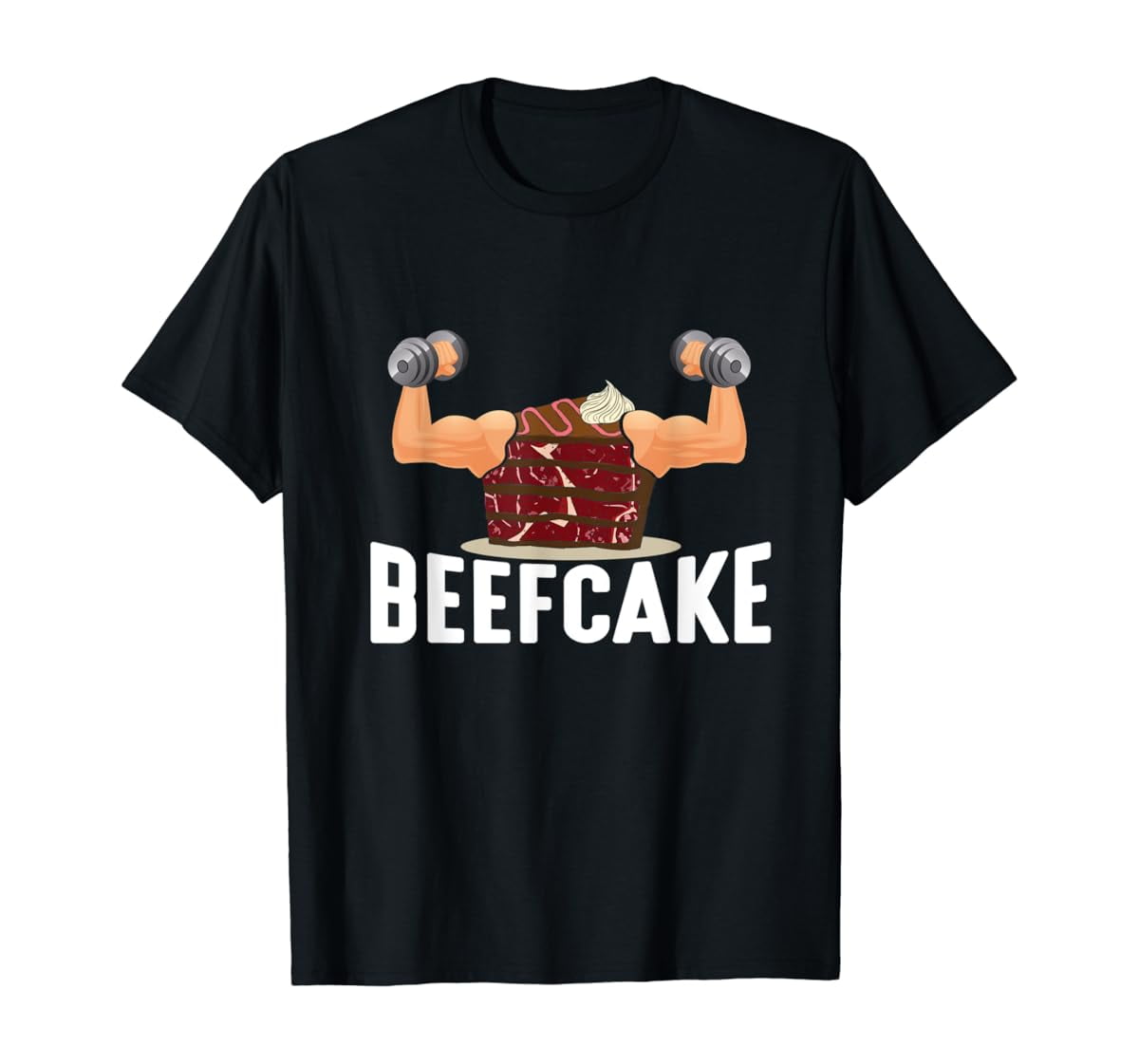 Fitzy Beefcake Muscle Cake Fitness Weightlifting Bodybuilder Pun T ...