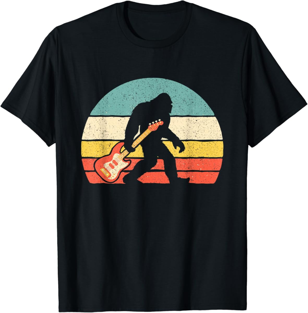 Fitzy Bigfoot Bass Guitar - Bass Player Bassist Music Guitarist T-Shirt ...