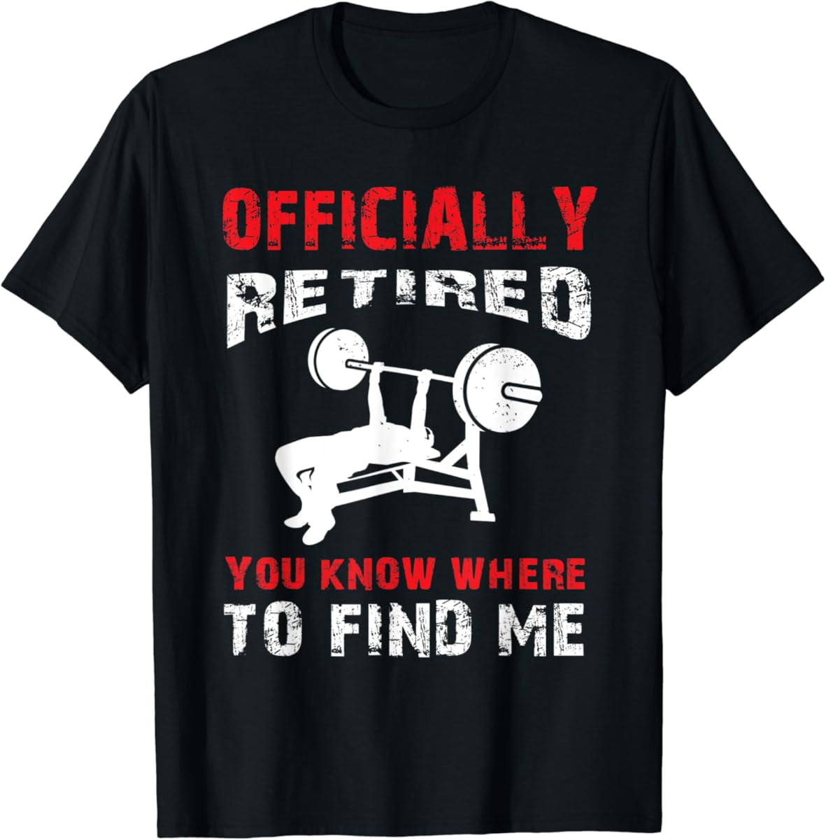 Fitzy Bodybuilder Retirement Gift Retired Bodybuilding Benchpress T ...