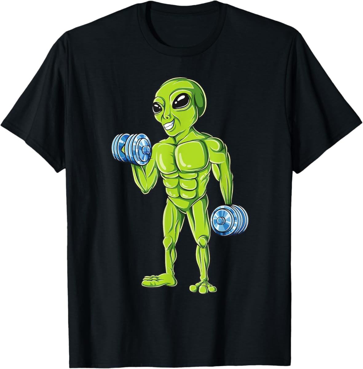 Fitzy Bodybuilding Workout Gym Weightlifting Fitness Alien T-Shirt Full ...