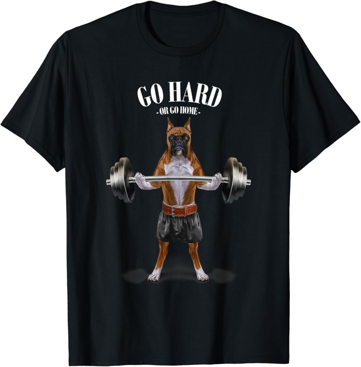 Fitzy Boxer Dog Weightlifting in Fitness Gym T-Shirt Full Size S-5XL ...