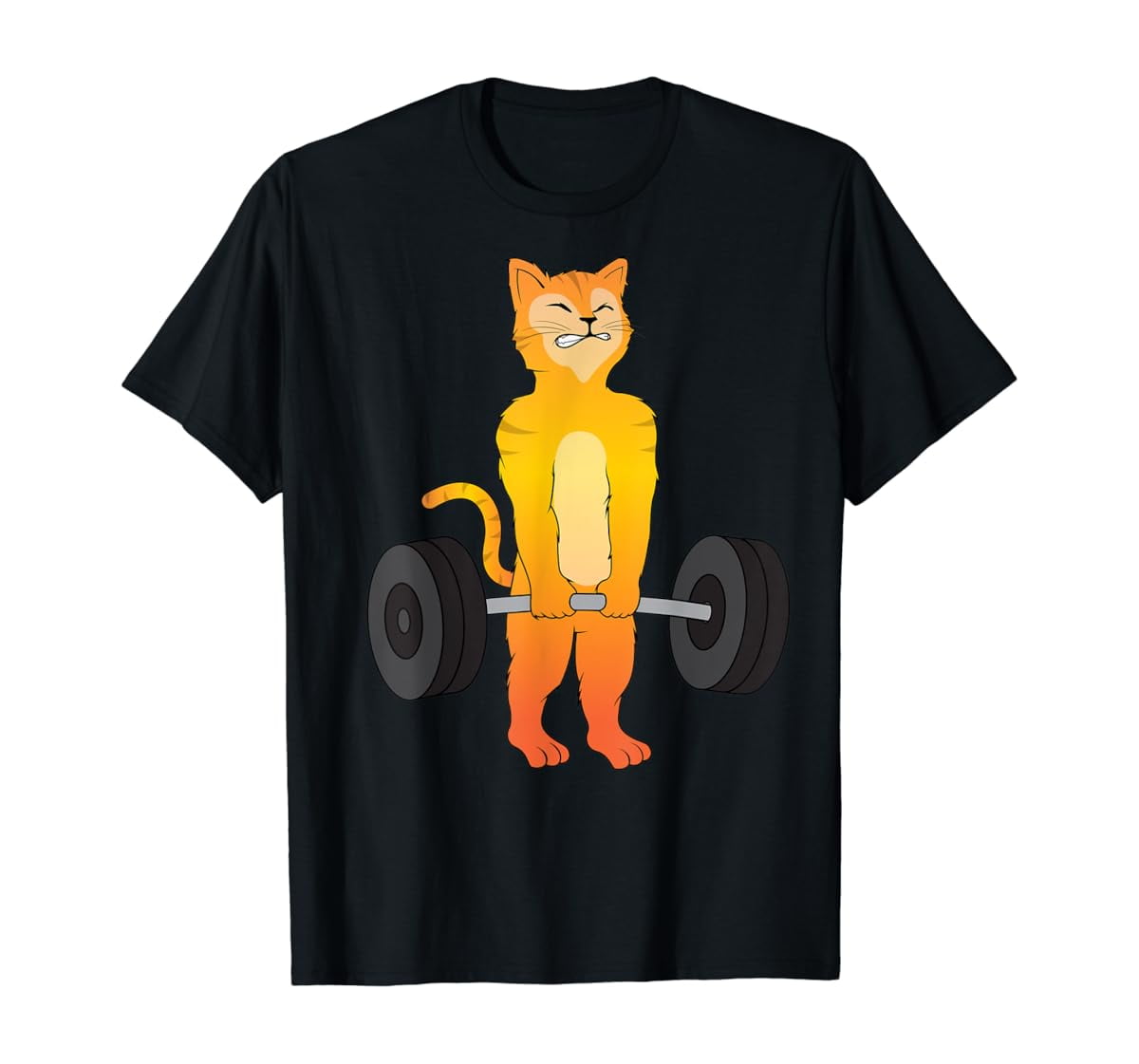 Fitzy Cat Deadlift Shirt Powerlifting Kitty Tee, Weightlifting Cat T ...