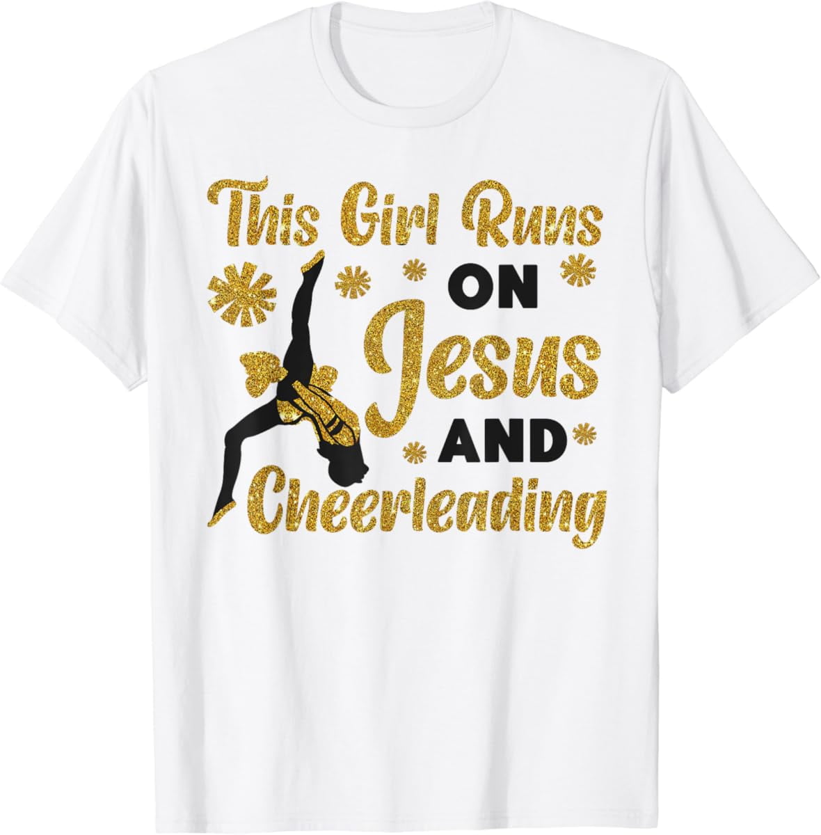 Fitzy Cheer Cheerleading Jesus Faith Christian This Girl Runs On T ...