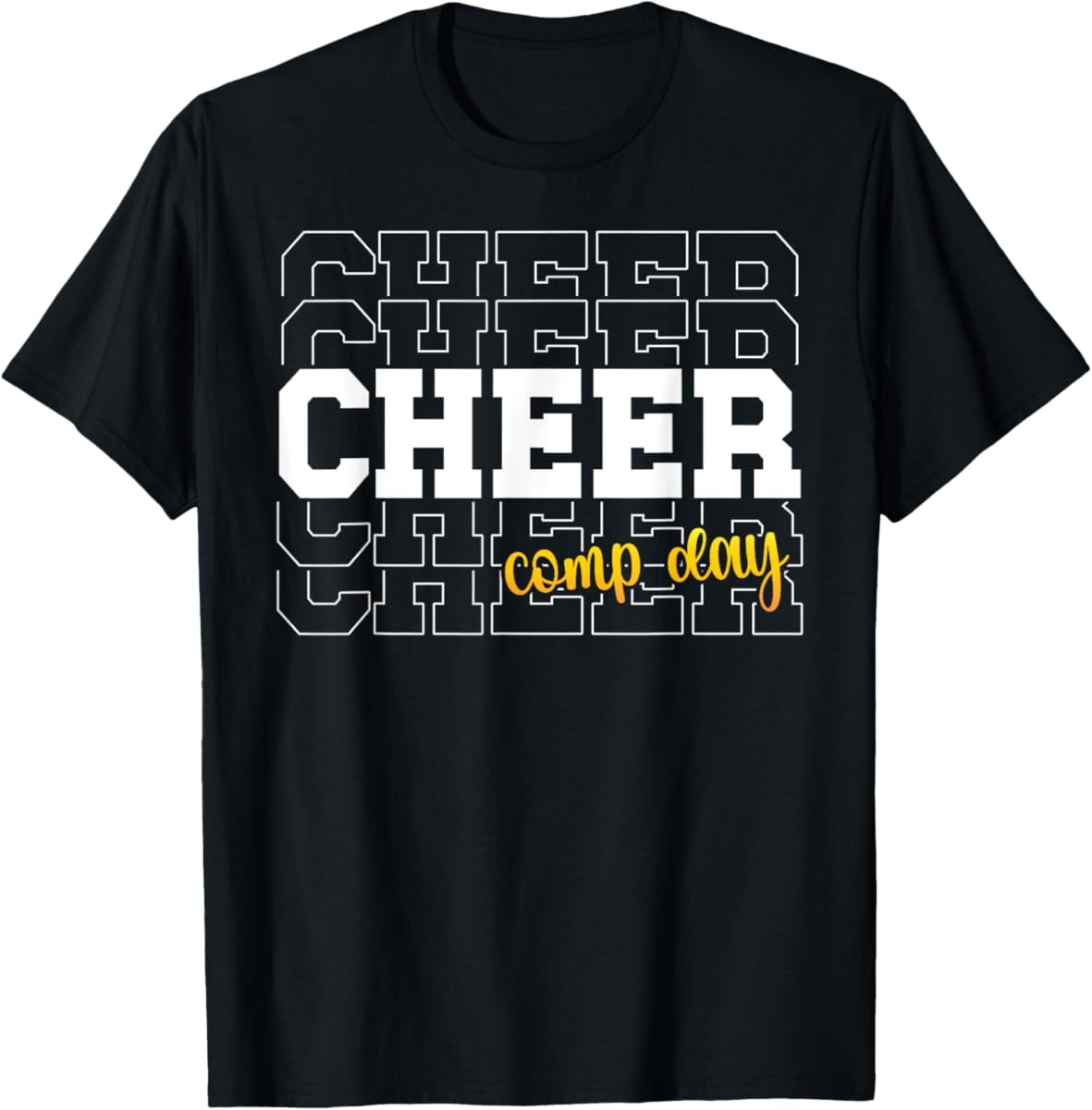 Fitzy Cheer Comp Day Cheerleading Competition Day Cheerleader T-Shirt ...