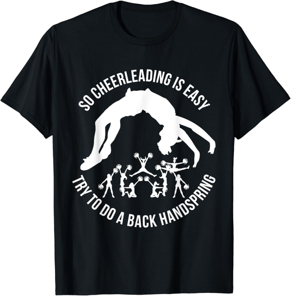Fitzy Cheerleader Is Easy Do A Back Handspring Cheerleading T-Shirt ...