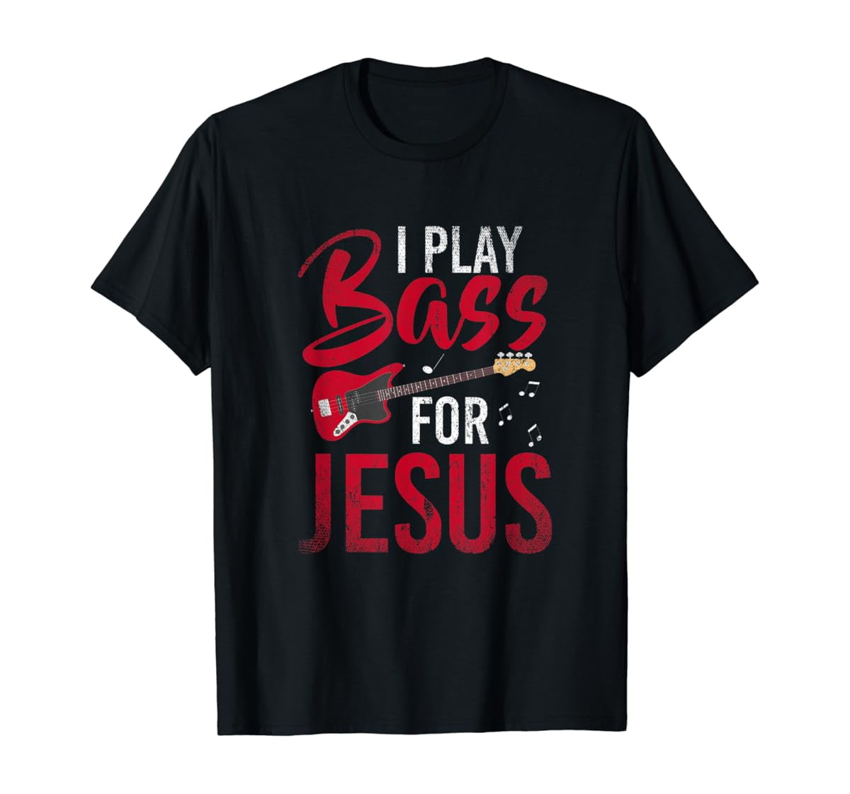 Fitzy Christian Bassist Bass Player Jesus Bass Guitar T-Shirt Full Size ...