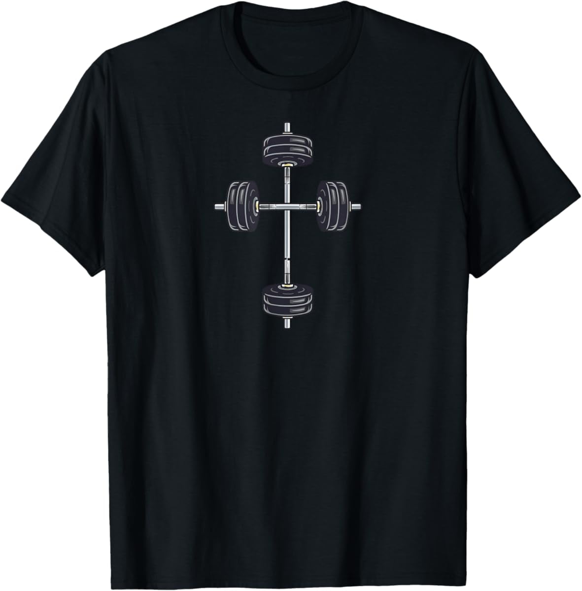 Fitzy Christian Lifting Dumbbells Forming A Cross T-Shirt Full Size S ...