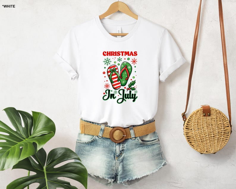 Fitzy Christmas In July , Summer Beach Shirt, Christmas , Girls ...