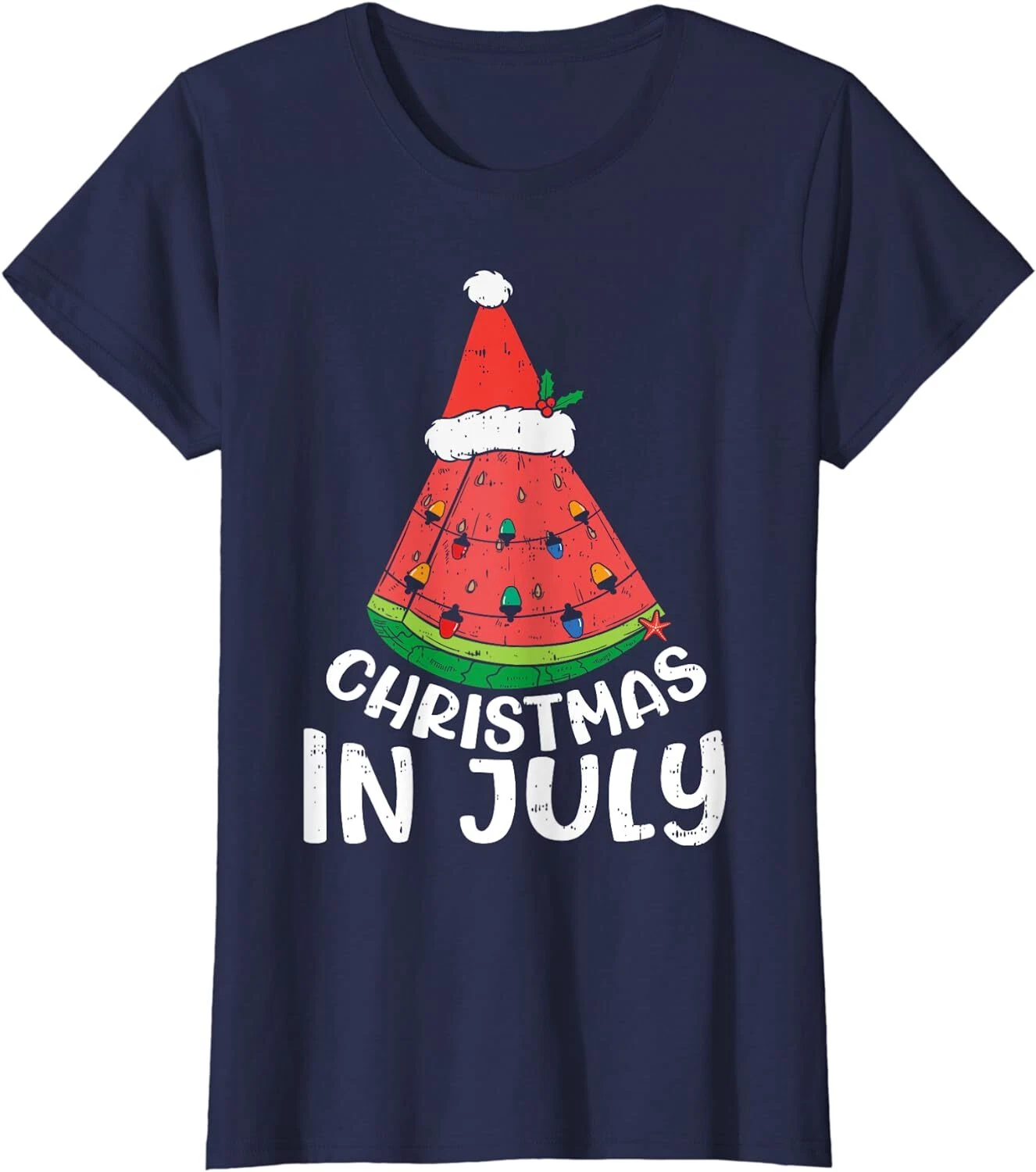Fitzy Christmas In July Watermelon Xmas Tree Summer Gift Ladies ...