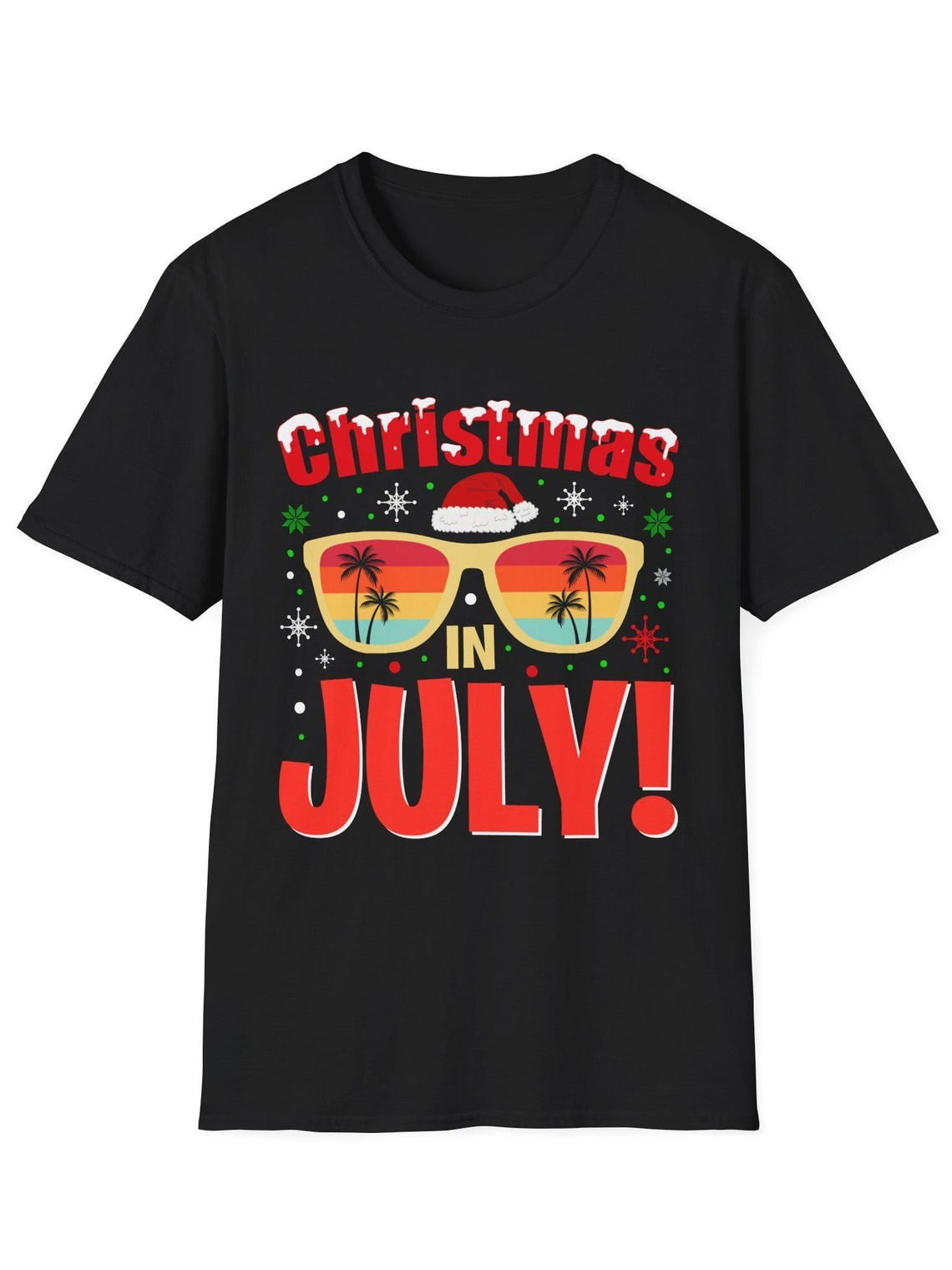 Fitzy Christmas In July Beach Lovers T-Shirt, Summer Holiday Vacation ...