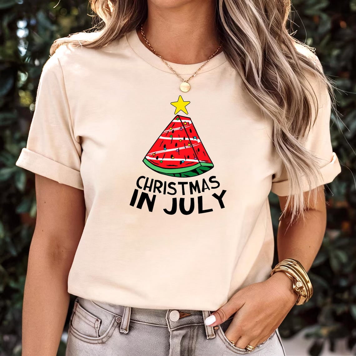 Fitzy Christmas In July Watermelon Shirt Summer Party Shirt Xmas In ...