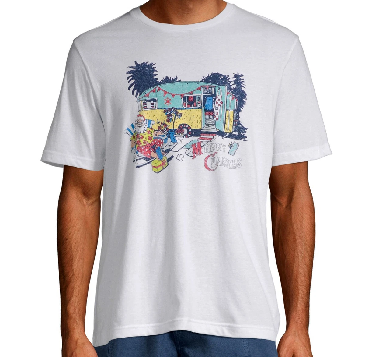 Fitzy Christmas in July Shirt on Summer Vacation Camper Relaxing Mens ...