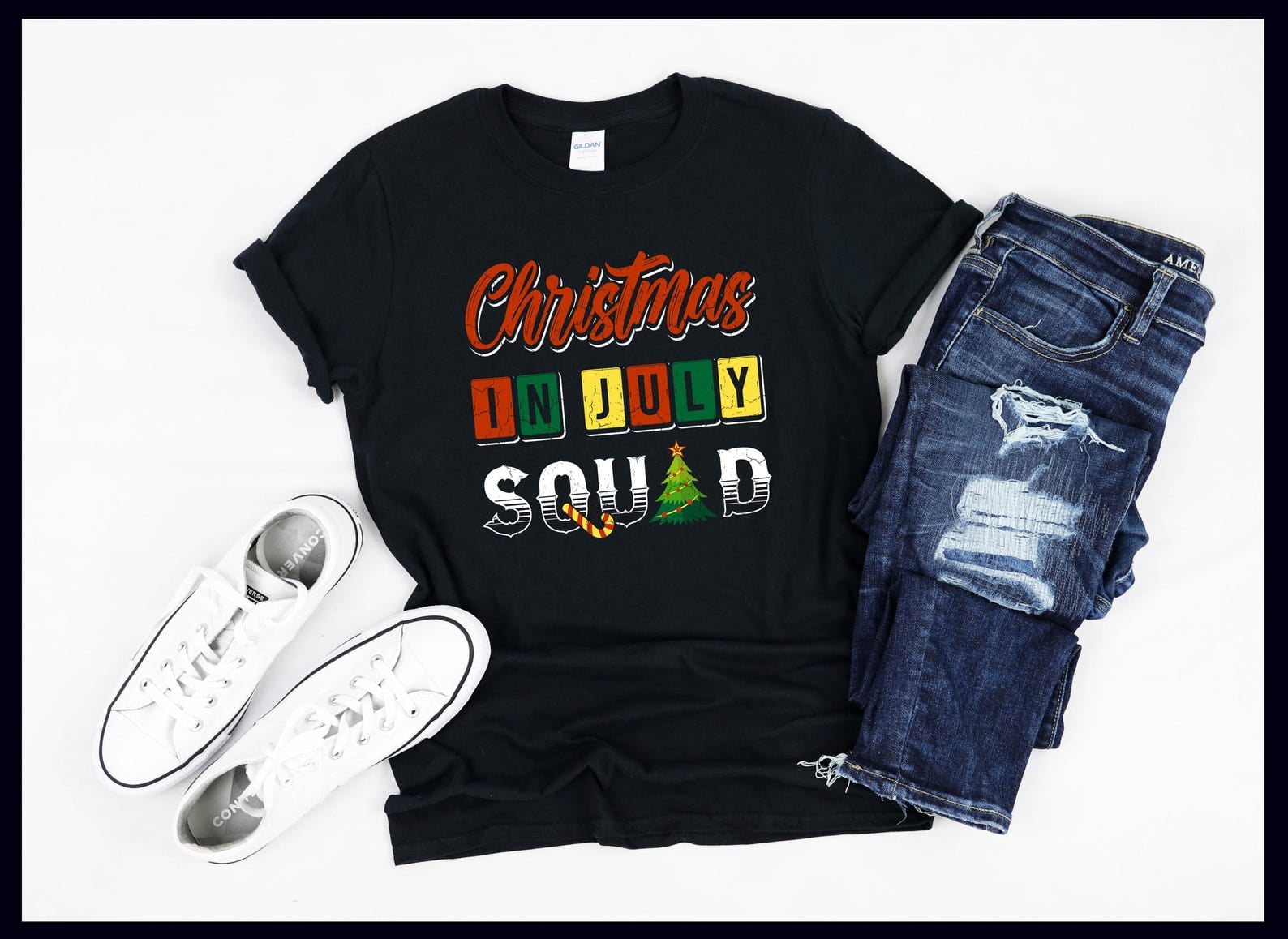 Fitzy Christmas in July Squad Tee - Holiday Summer Shirt - Matching ...