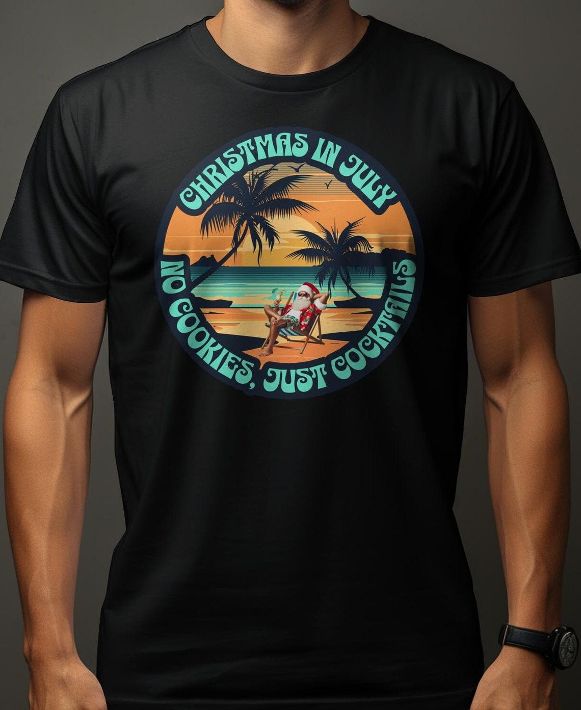 Fitzy Christmas in July T-Shirt, Summer Holiday Tee, No Cookies Just ...