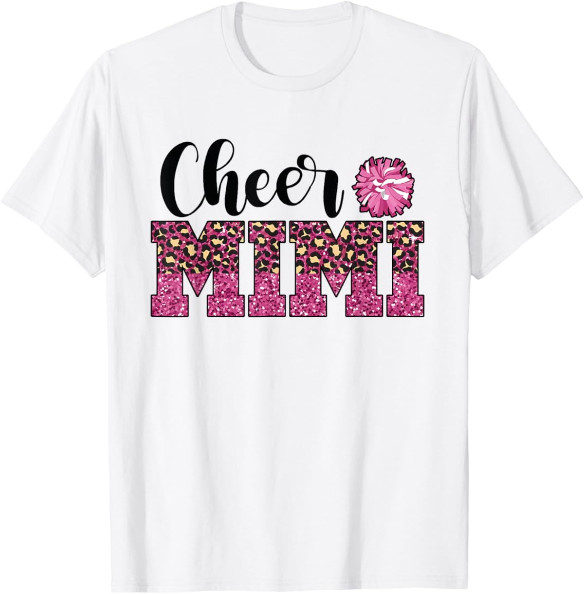 Fitzy Cute Cheer Mimi Of A Cheerleader Mimi Grandma T-Shirt Full Size S-5XL - Walmart.com