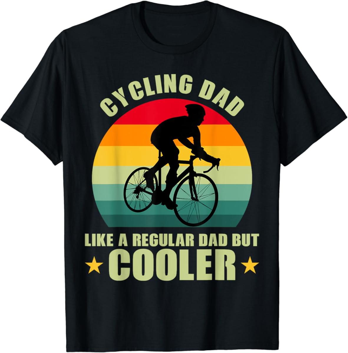 Fitzy Cycling Dad Design For Men Dad Bike Race Rider Cyclist T-Shirt Full Size S-5XL - Walmart.com