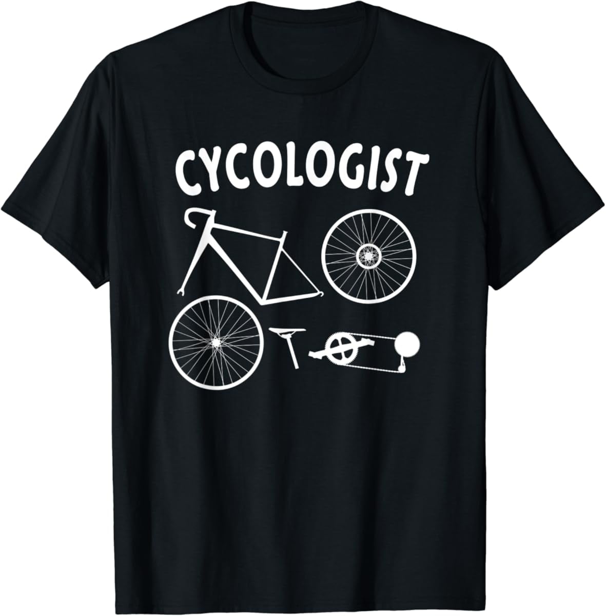 Fitzy Cycologist Cycling Bicycle Bike Gift for Men and Woman T-Shirt ...