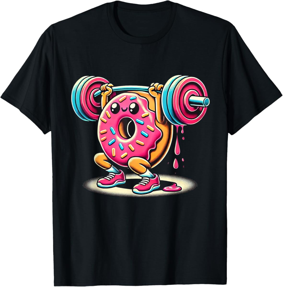 Fitzy Donut Bodybuilding Weightlifting Food Gym Donut T-Shirt Full Size ...