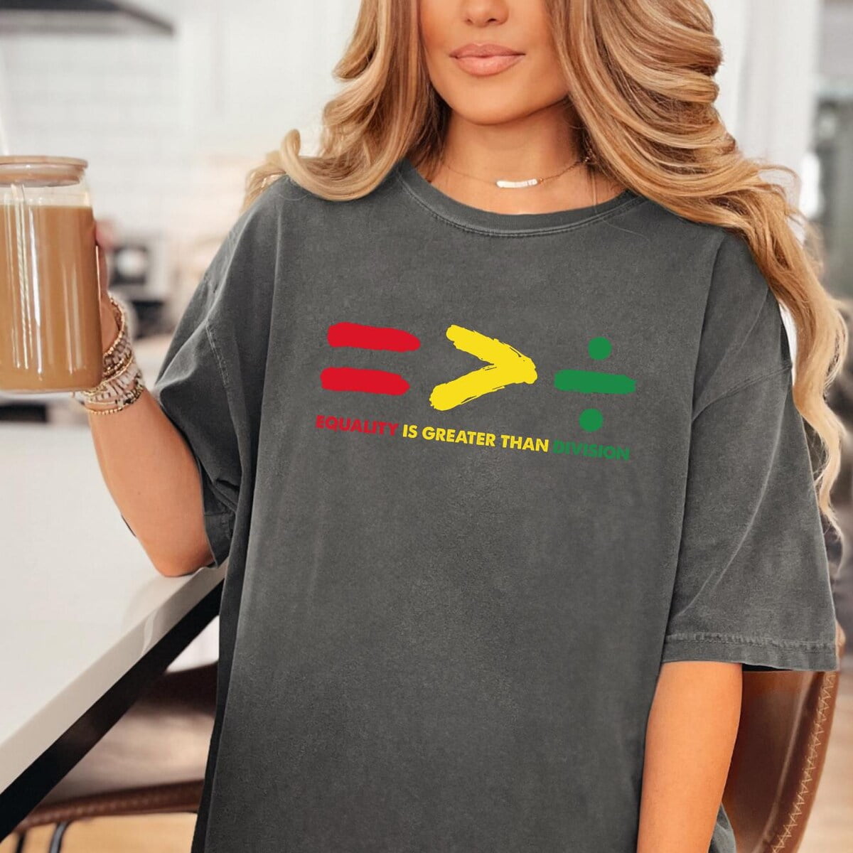 Fitzy , Equality Is Greater Than Division Shirt, Equality Shirt, Social ...