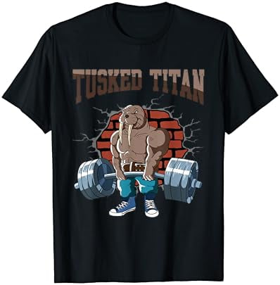 Fitzy Fitness Walrus doing Deadlift Workout Training Gym T-Shirt Full ...