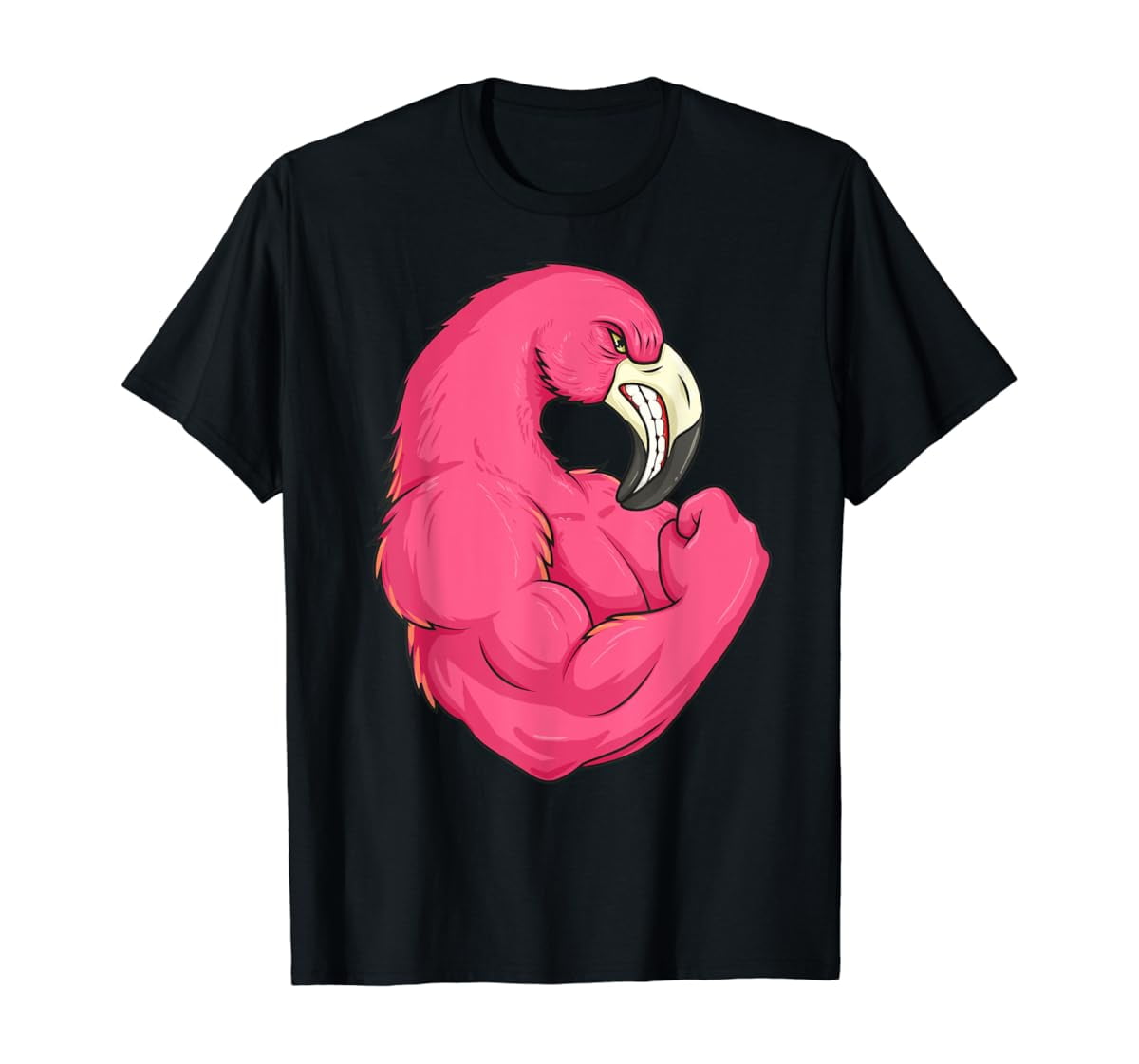 Fitzy Flamingo Weightlifting Bodybuilder Muscle Fitness T-Shirt Full ...