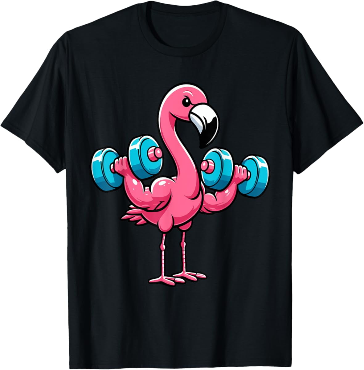 Fitzy Flamingo Weightlifting Fitness Gym Lover Women T-Shirt Full Size ...