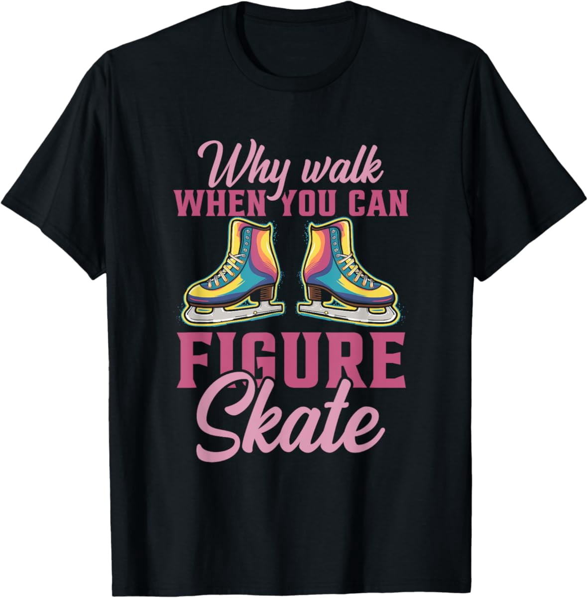 Fitzy Girls Figure Skating Figure Skater Ice Skating T-Shirt Full Size S-5XL - Walmart.com