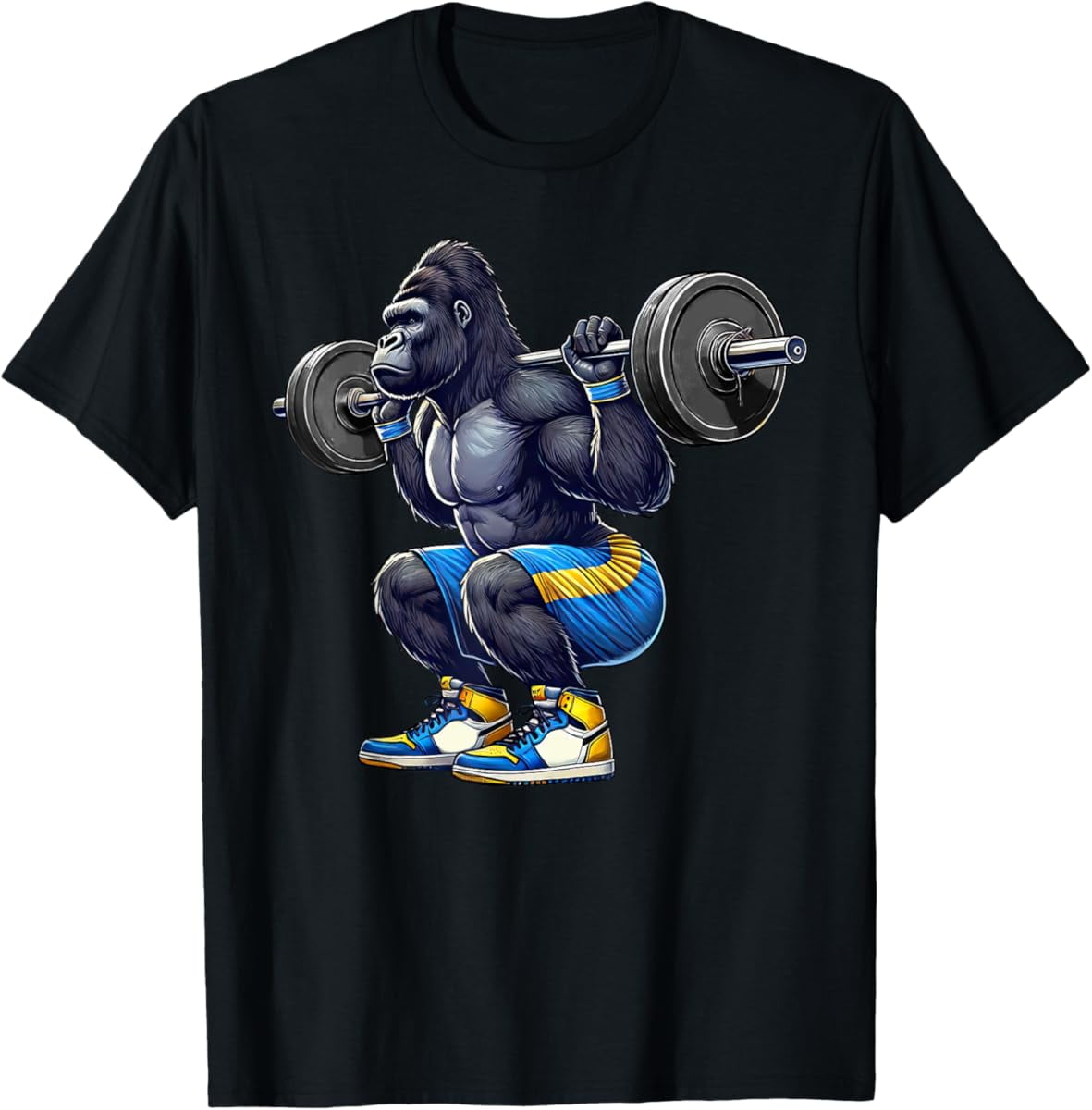 Fitzy Gorilla Squad Weightlifting Gym Fitness Workout Training T-Shirt Full Size S-5XL - Walmart.com