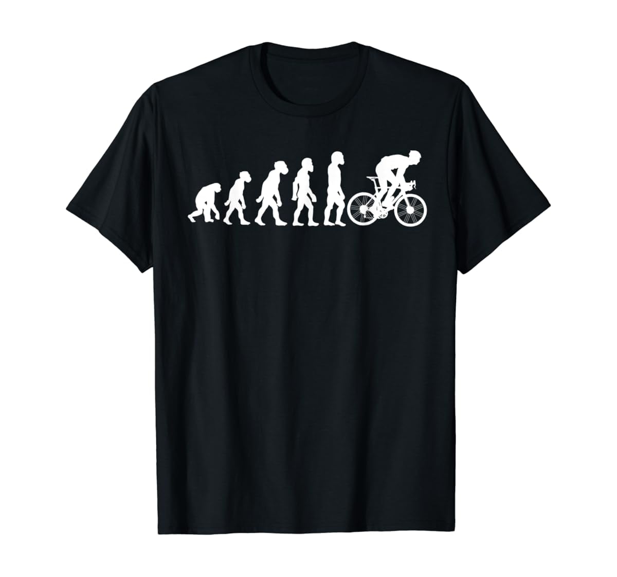 Fitzy Human Cycling Evolution Athlete Bike Cyclist Biker T-Shirt Full ...