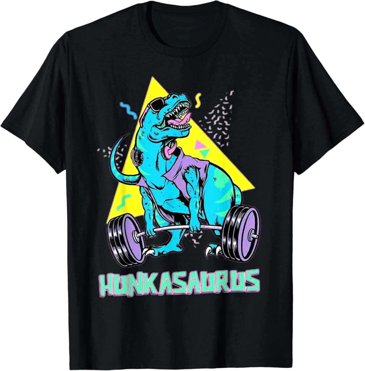 Fitzy Hunkasaurus Weightlifting Bodybuilding Gym Workout Muscle T-Shirt ...