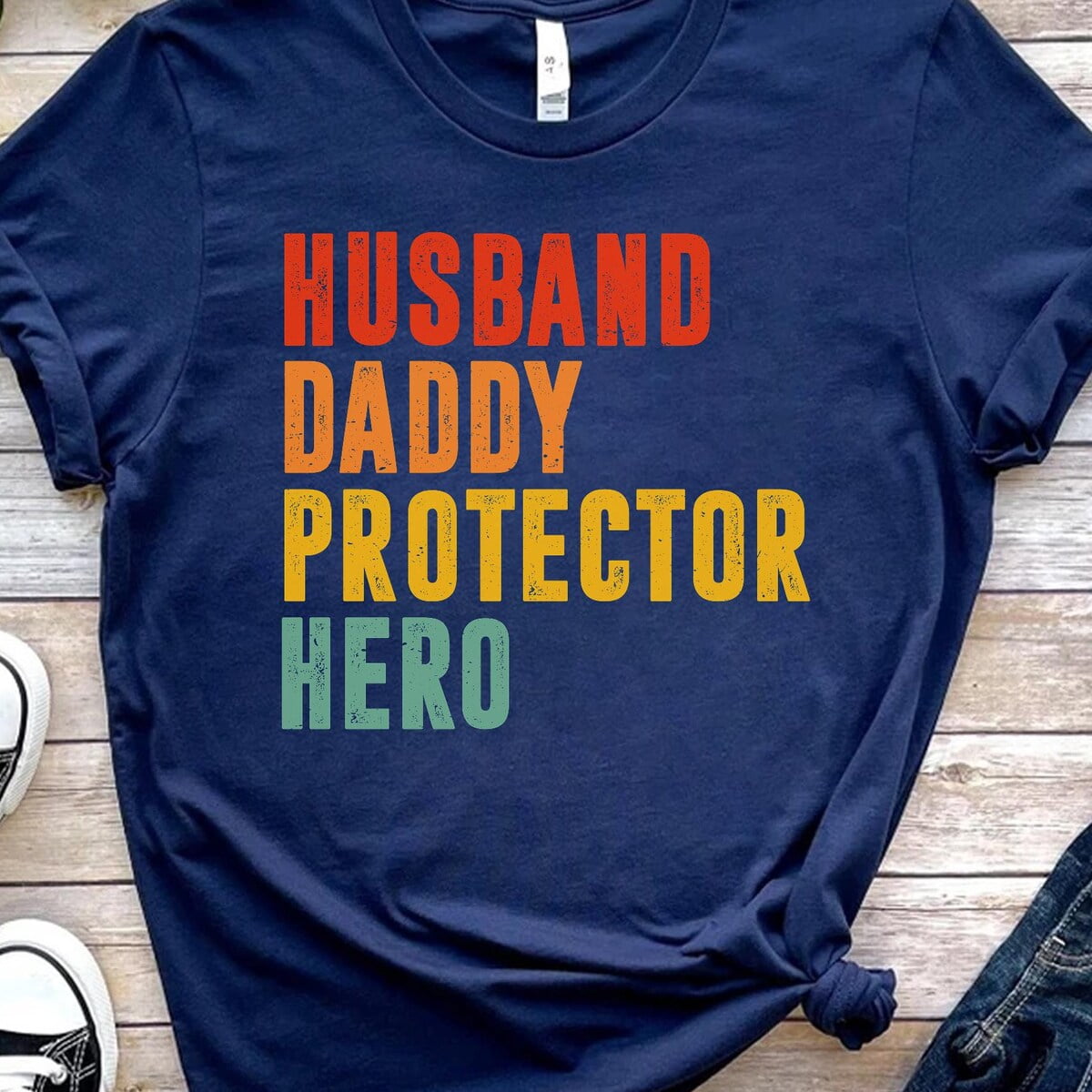 Fitzy Husband Daddy Protector Hero Shirt, Fatherâ s Day Gift for Dad ...
