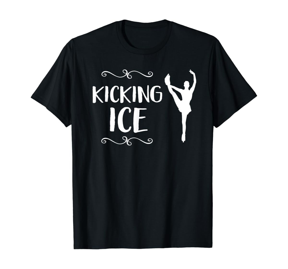 Fitzy Ice Skater Gift Girl Figure Skating Tee Kick Ice T-Shirt Full ...