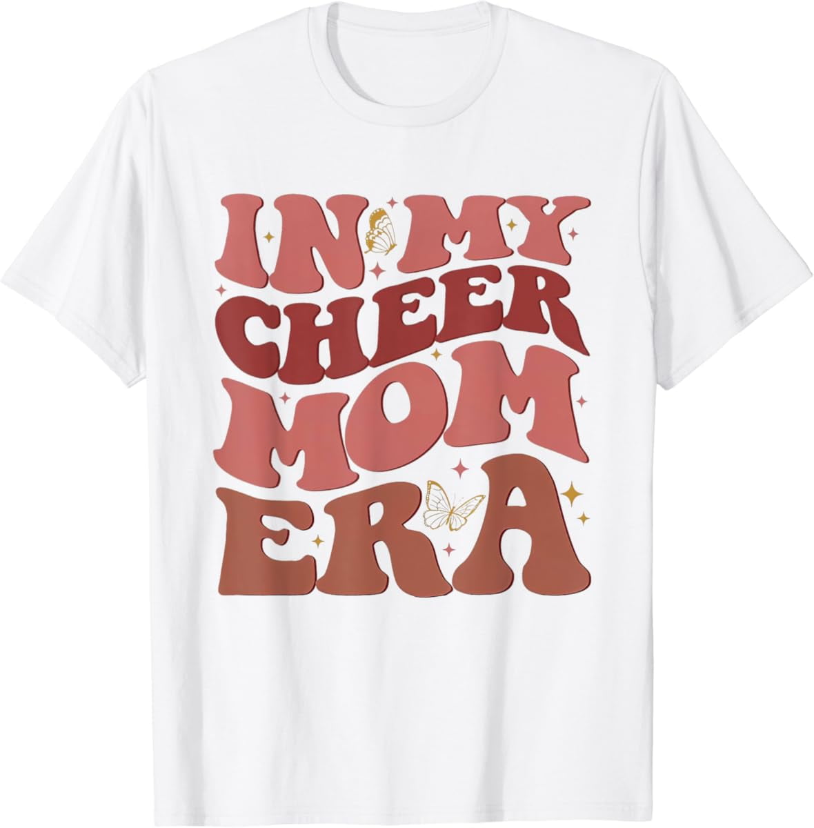 Fitzy In My Cheer Mom Era Retro Groovy Vintage Cheerleading Mother T ...